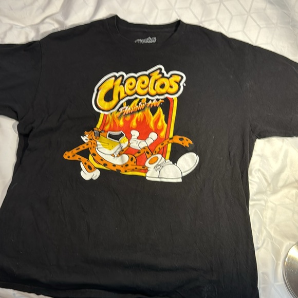 cheetos | Shirts | Cheetos Flamin Hot Washed Tshirt Black | Poshmark